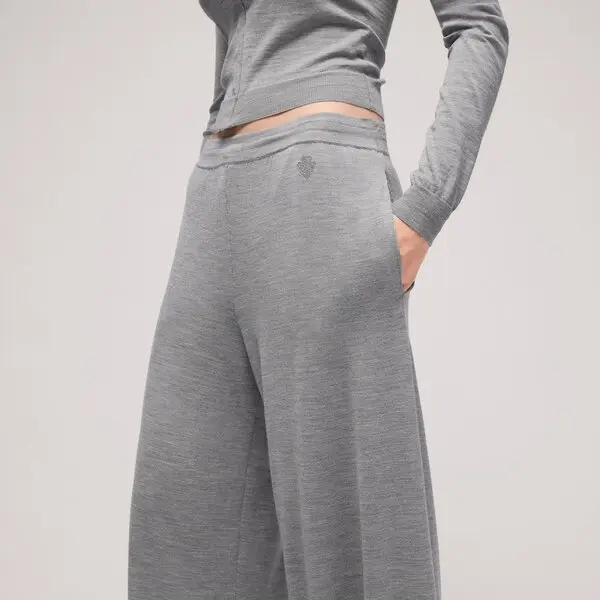 Gucci Leisure Pants With Embroidery - Light Gray