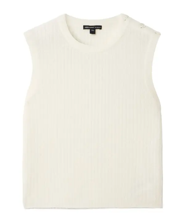 JAMES PERSE Ribbed Brushed Wool-blend Vest