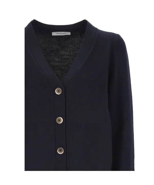GRAN SASSO V-neck Cardigan With Button Closure