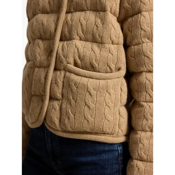 Polo Ralph Lauren Cable-knit Padded Bomber Jacket