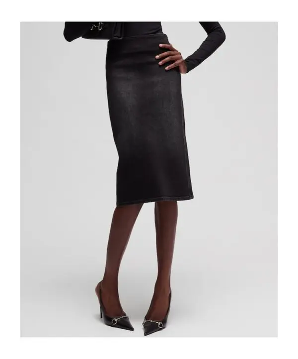 Gucci Midi Skirt With Metal Tag Detail