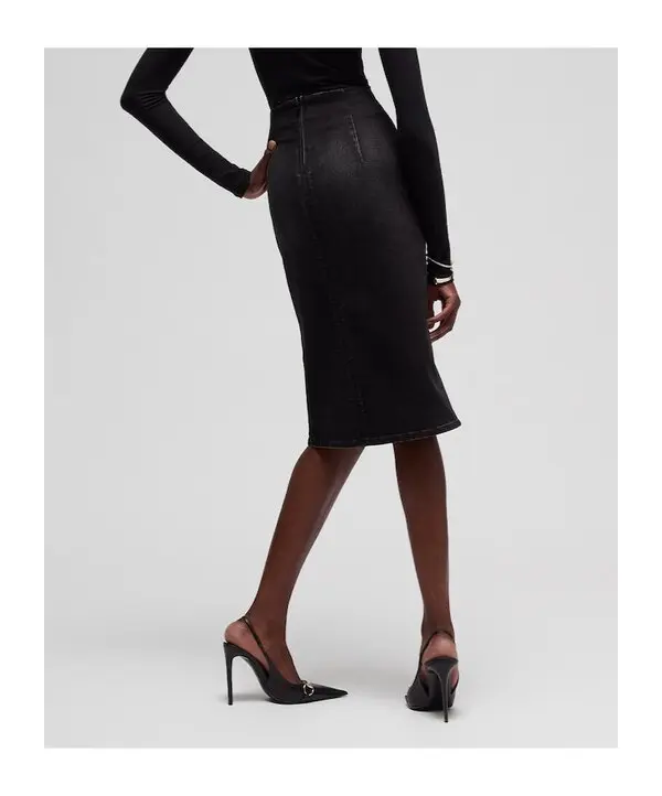 Gucci Stretch Cotton Denim Midi Skirt
