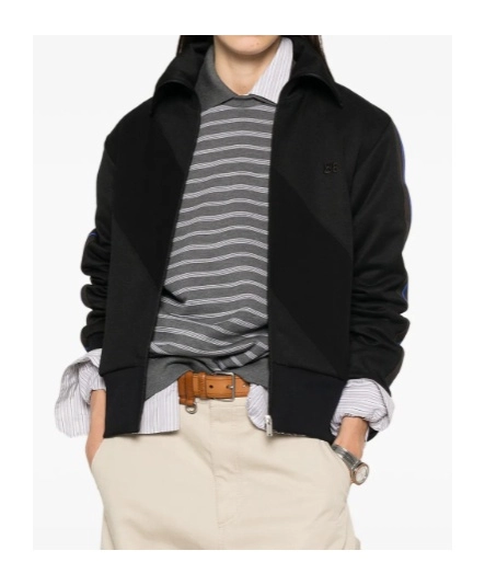 WALES BONNER Side-stripe Zip-up Sweatshirt