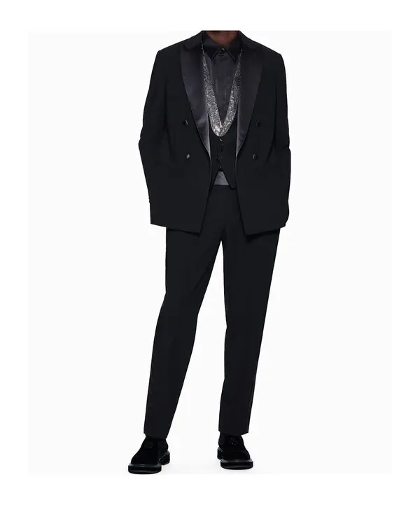 Giorgio Armani Blazer Giorgio's Regular Fit In Pure Virgin Wool Crepe