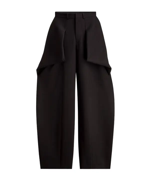 Dior Wool-blend Casual Trousers With Belt Loops And Buttoned Welt Pockets