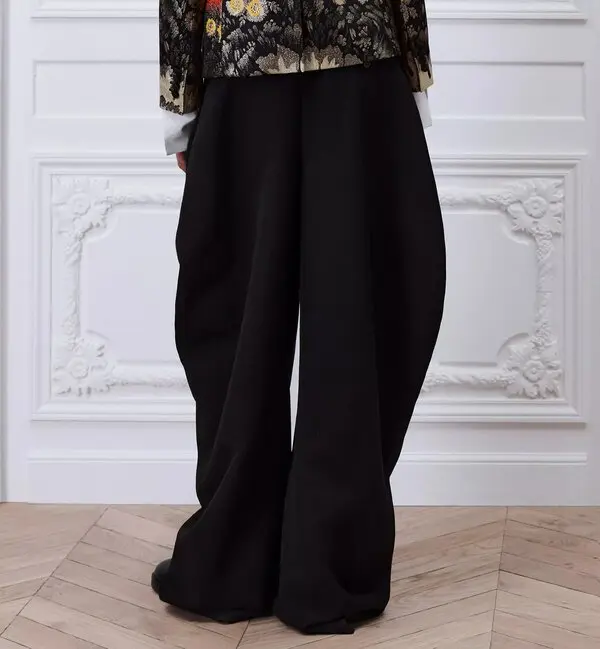 Dior Wool-blend Casual Trousers With Belt Loops And Buttoned Welt Pockets