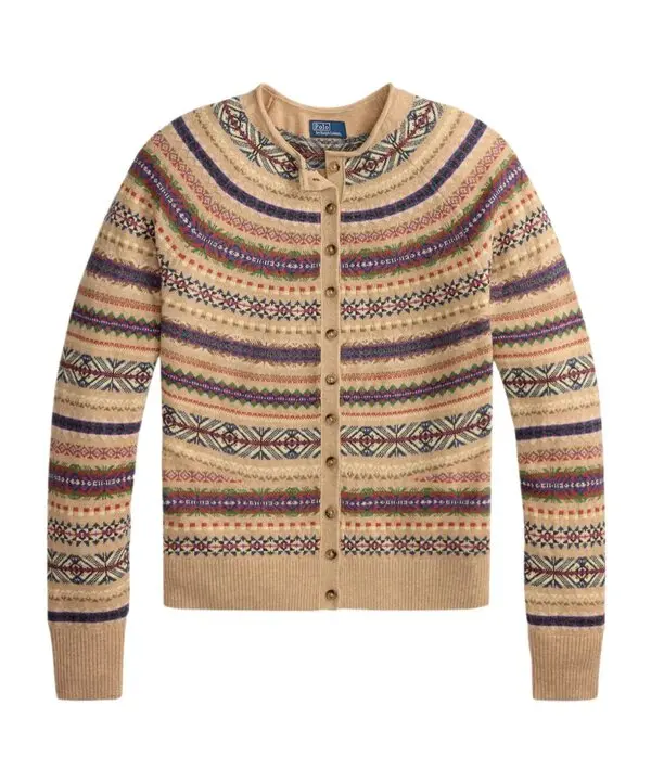 Polo Ralph Lauren Fair Isle Inspired Wool-blend Cardigan
