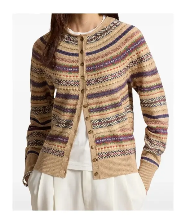 Polo Ralph Lauren Fair Isle Inspired Wool-blend Cardigan