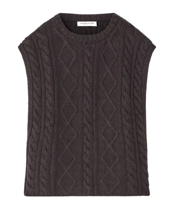 Johnstons Of Elgin Cable-knit Cashmere Tank