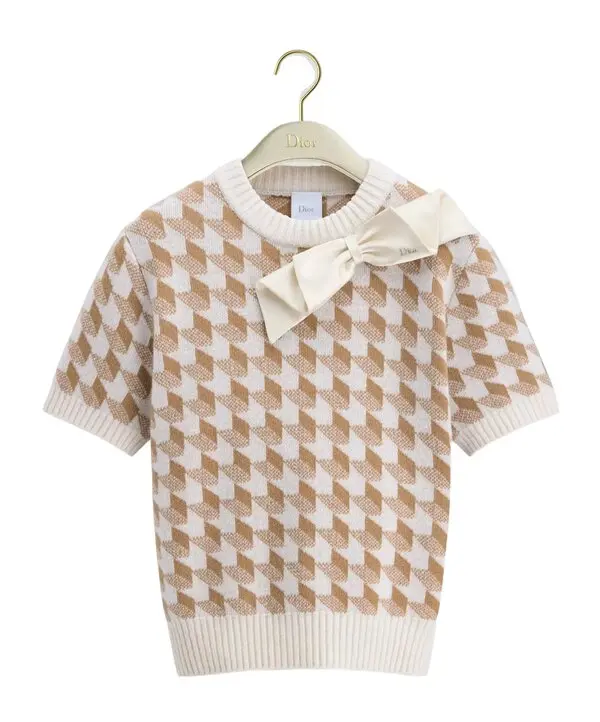 Dior Short-sleeved Sweater - Off-white/orange