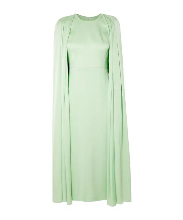 Alex Perry Capeeffect Satincrepe Midi Dress - No