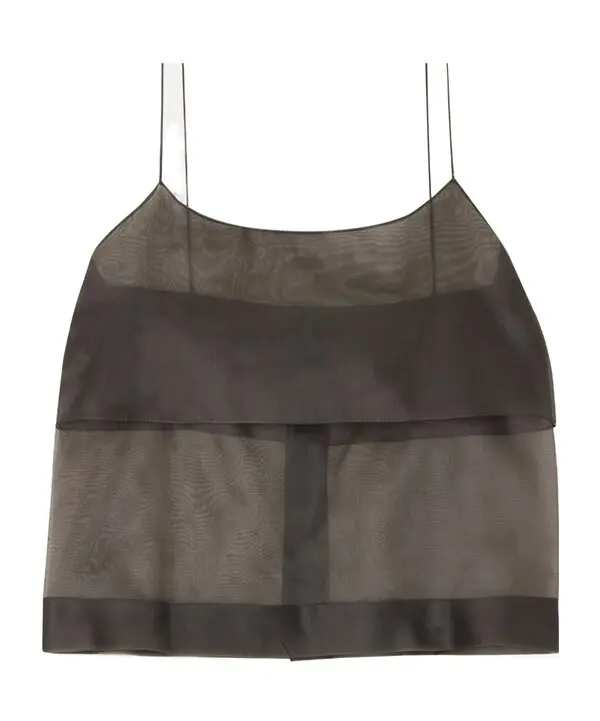 Calvin Klein Carmen Layered Silk-organza Top - No