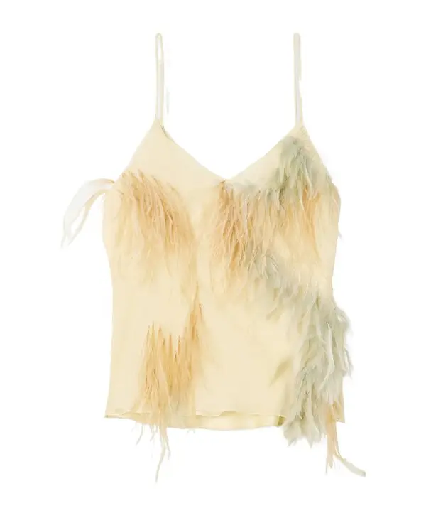 Sharon Wauchob Pale Yellow Vneck Camisole With Thin Straps