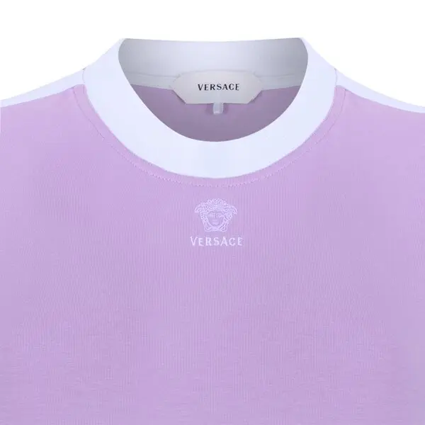 Versace Embroidered-logo Stretch Cotton-jersey T-shirt