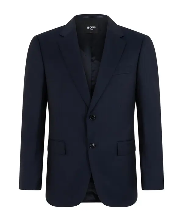 Hugo Boss Lapel Long-sleeved Suit Jacket - Black
