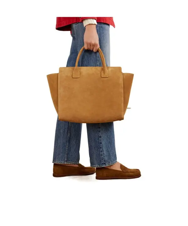 NILI LOTAN Solid Suede Tote