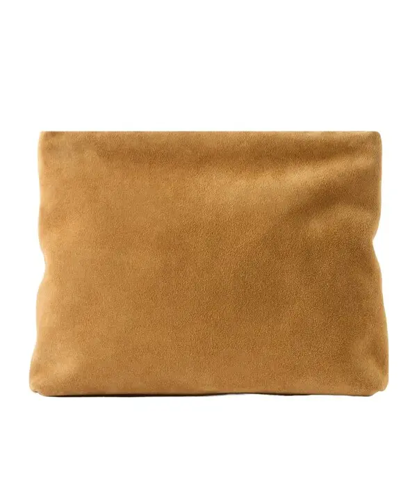 NILI LOTAN Solid Suede Clutch