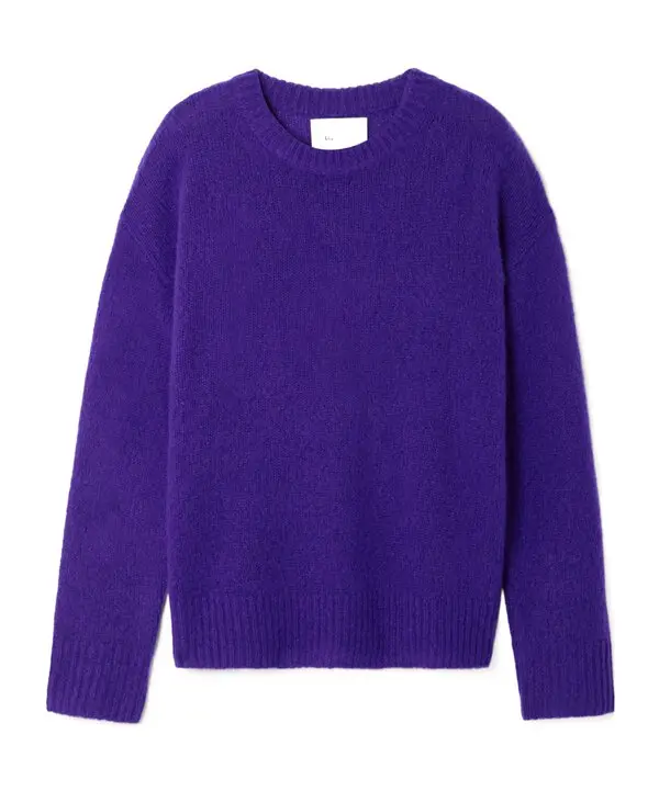 LISA YANG Cashmere And Silk-blend Sweater - Purple