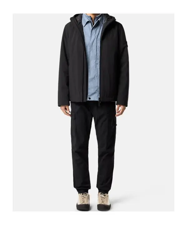 Stone Island Hooded Jacket With Wind- And Water-resistant Membrane
