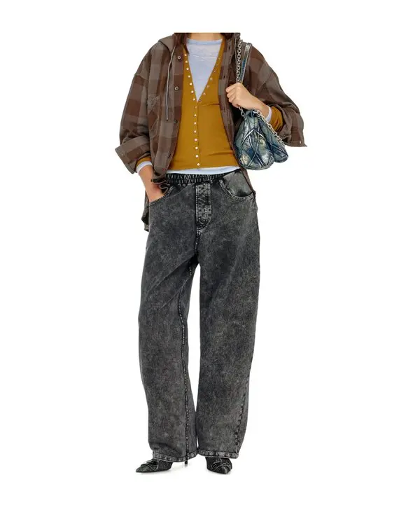 DIESEL® Sweatpants With Denim Effect