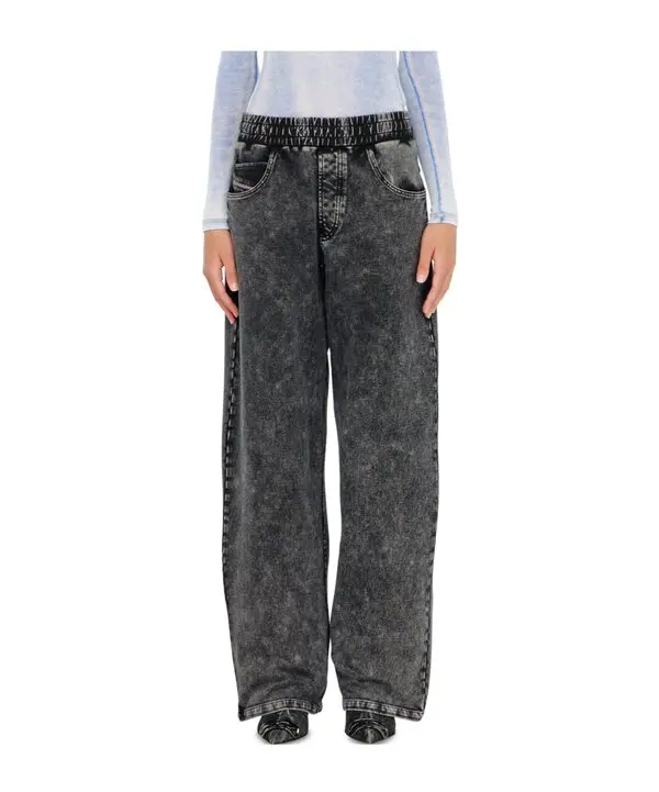 DIESEL® Sweatpants With Denim Effect