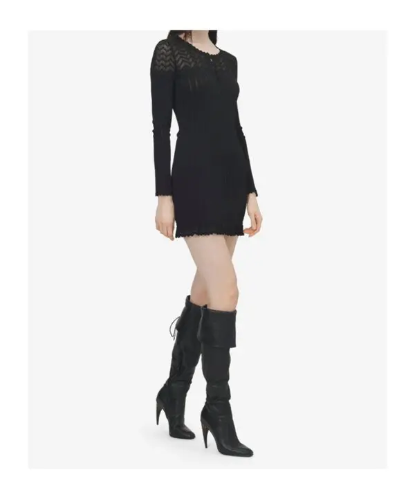 Alexander McQueen Pointelle Knit Mini Dress