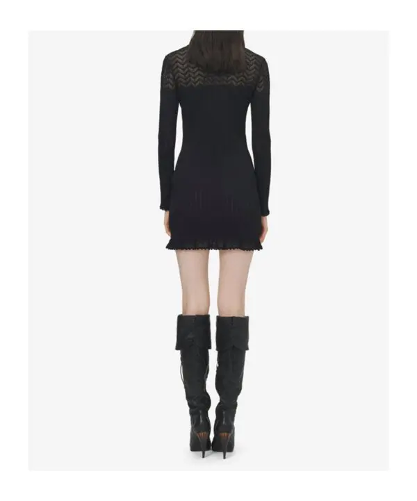 Alexander McQueen Pointelle Knit Mini Dress