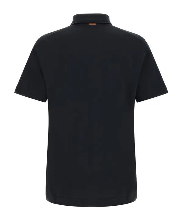 Zegna Chest Pocket Short-sleeved Polo Shirt - Blue