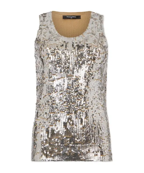 Dsquared2 Chic Night All Over Paillettes Tank Top