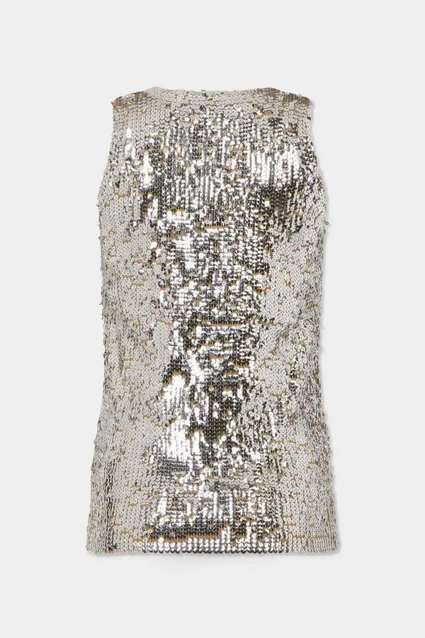 Dsquared2 Chic Night All Over Paillettes Tank Top
