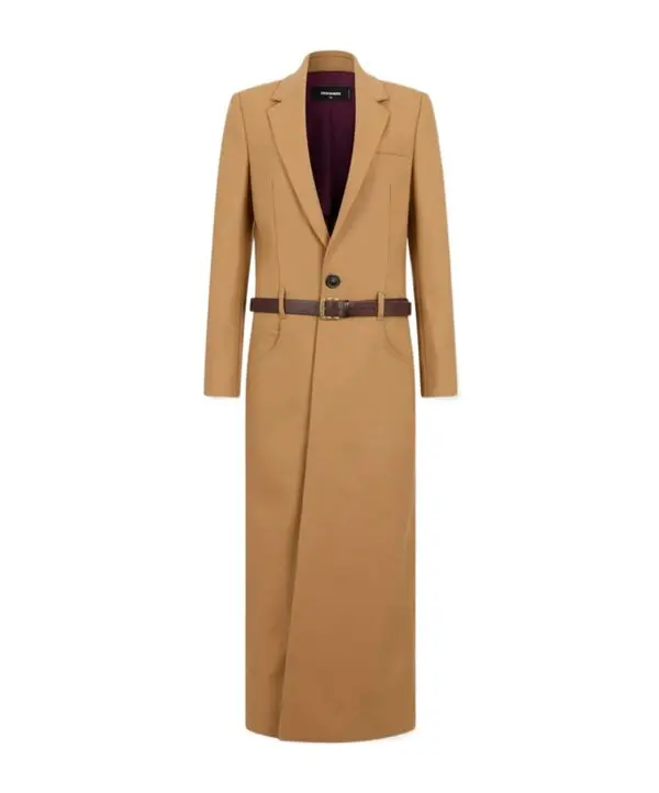 Dsquared2 Long Single-breasted Belted Coat