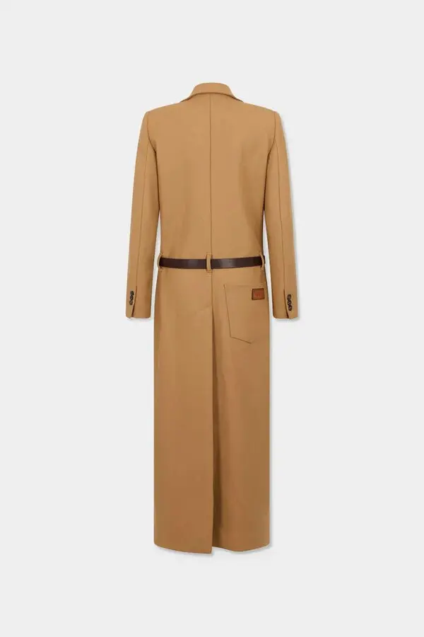 Dsquared2 Long Single-breasted Belted Coat