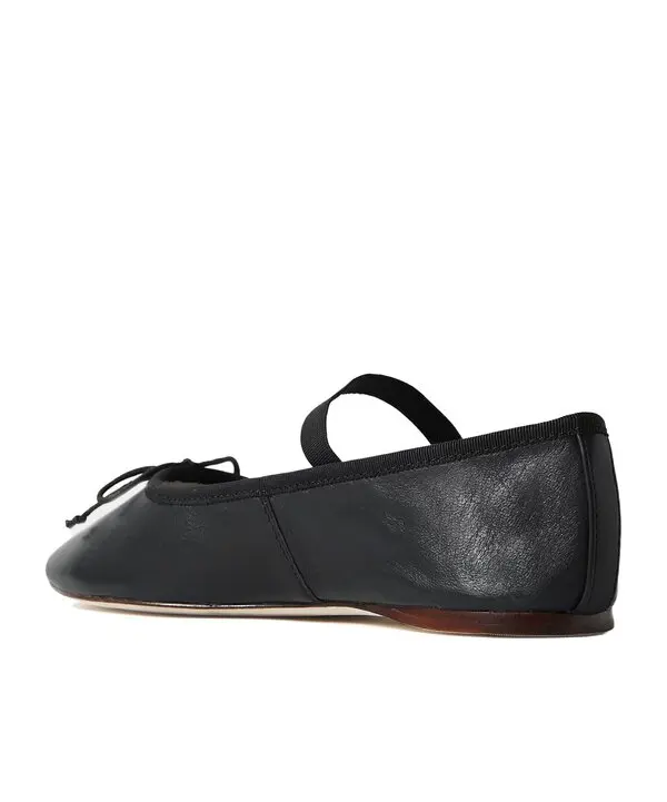 LOEFFLER RANDALL Leonie Bow-embellished Leather Flats
