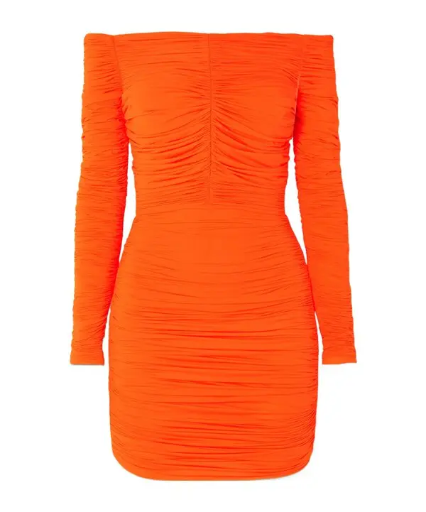 Alex Perry Off-the-shoulder Ruched Stretch-jersey Mini Dress
