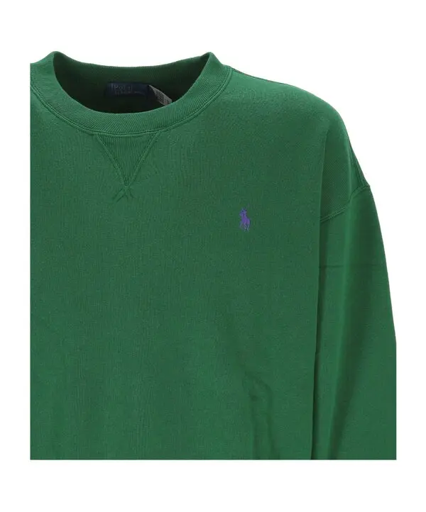Polo Ralph Lauren Logo Embroidered Sweater - Forest Green