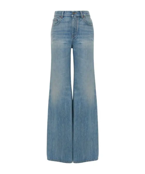 Chloé High-rise Wide-leg Jeans In Denim - Blue