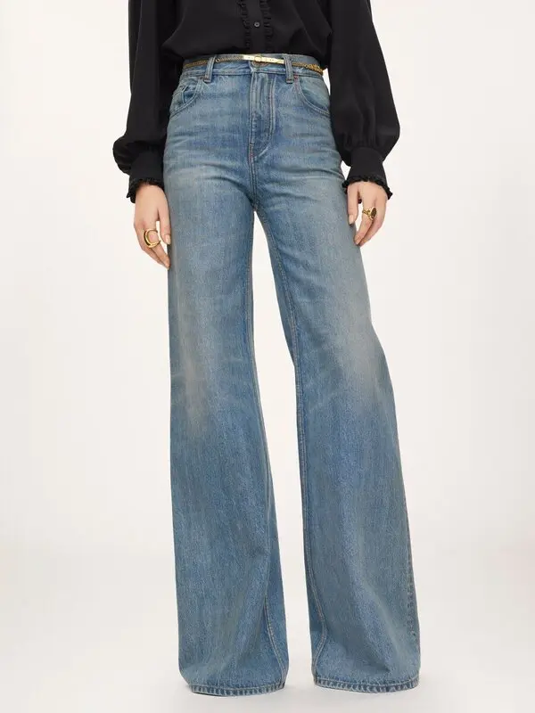 Chloé High-rise Wide-leg Jeans In Denim - Blue