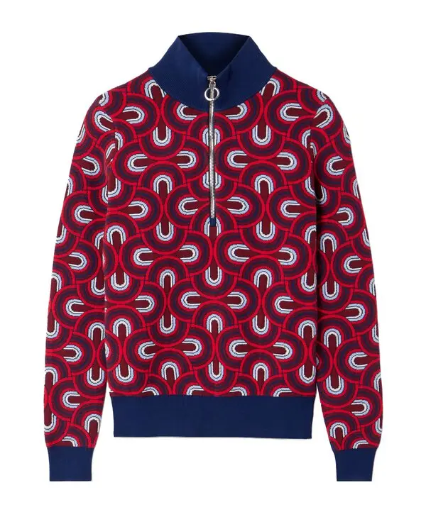Fusalp Jacquard-knit Half-zip Sweater