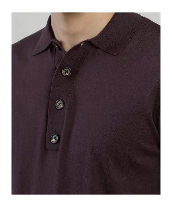 Eleventy Long-sleeved Knitted Polo Shirt