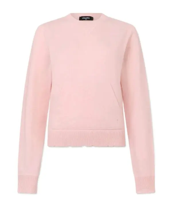 Dsquared2 Signature Destroyed Knit Pullover - Pink