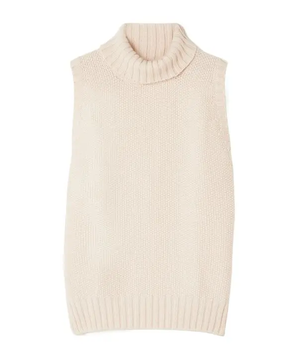 Johnstons Of Elgin Cashmere Turtleneck Sweater Vest