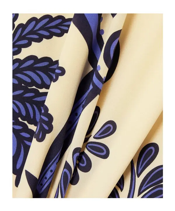 Johanna Ortiz Printed Silk Crepe De Chine Maxi Skirt