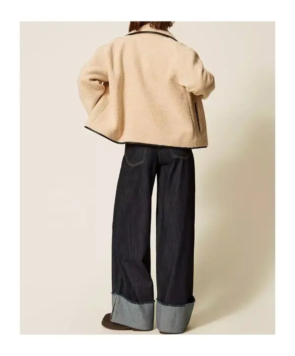 TWINSET Flared Jeans With Folded Hem