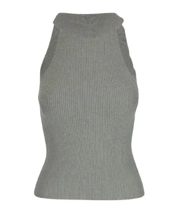 Brunello Cucinelli Ribbed-knit Sleeveless Top