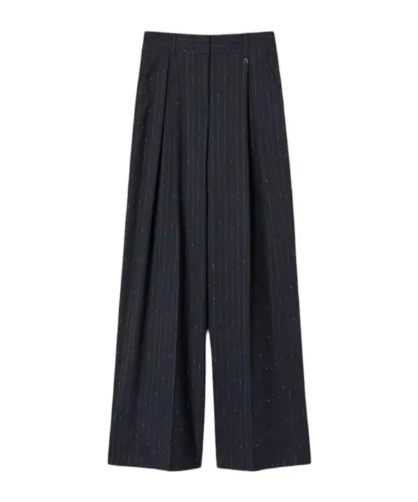 TWINSET Striped-detail Casual Trousers - Black