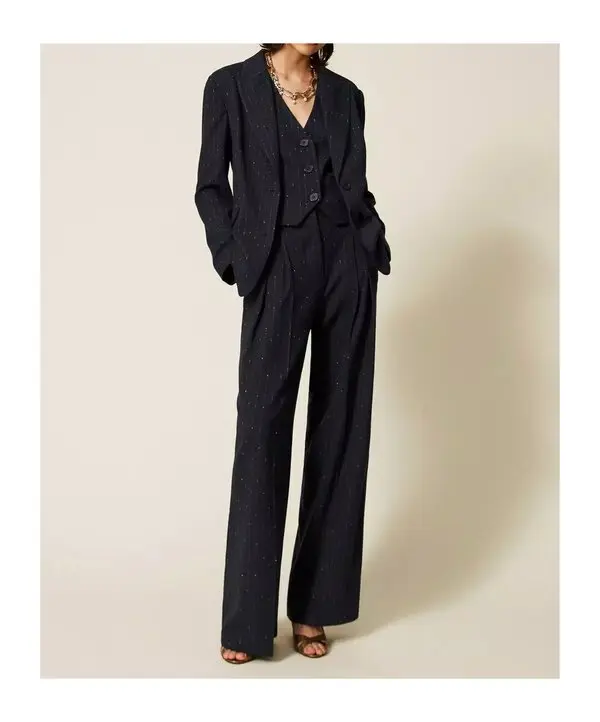 TWINSET Striped-detail Casual Trousers