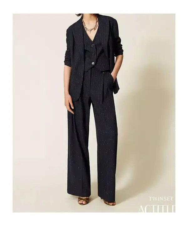 TWINSET Striped-detail Casual Trousers