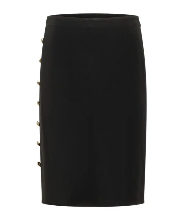 Versace Button-detailed Midi Skirt