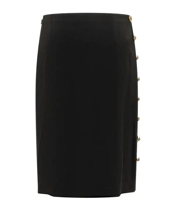 Versace Button-detailed Midi Skirt