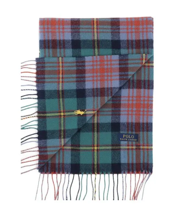 Polo Ralph Lauren Checked Fringe Scarf